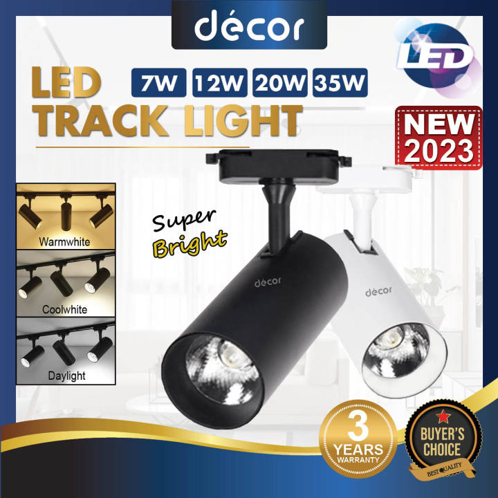 [ 3 YEARS WARRANTY ] LED Track Light 7W 12W 20W 35W Spotlight Ceiling ...