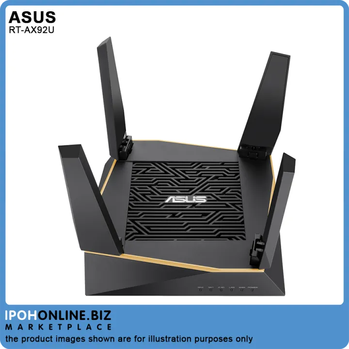 ASUS RT-AX92U AX6100 Tri-Band Smart WiFi 6 (802.11ax) Gaming Router ...