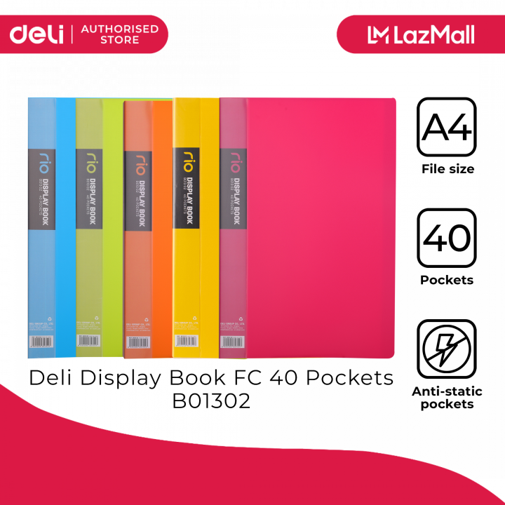 Deli File & Folder Display Book FC 40 Pockets B01302 [7511B01302 ...