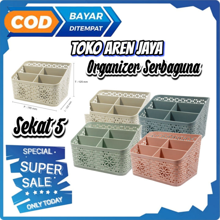 Organizer ATK Sekat Tempat Penyimpan Kotak Serbaguna Organizer Makeup ...