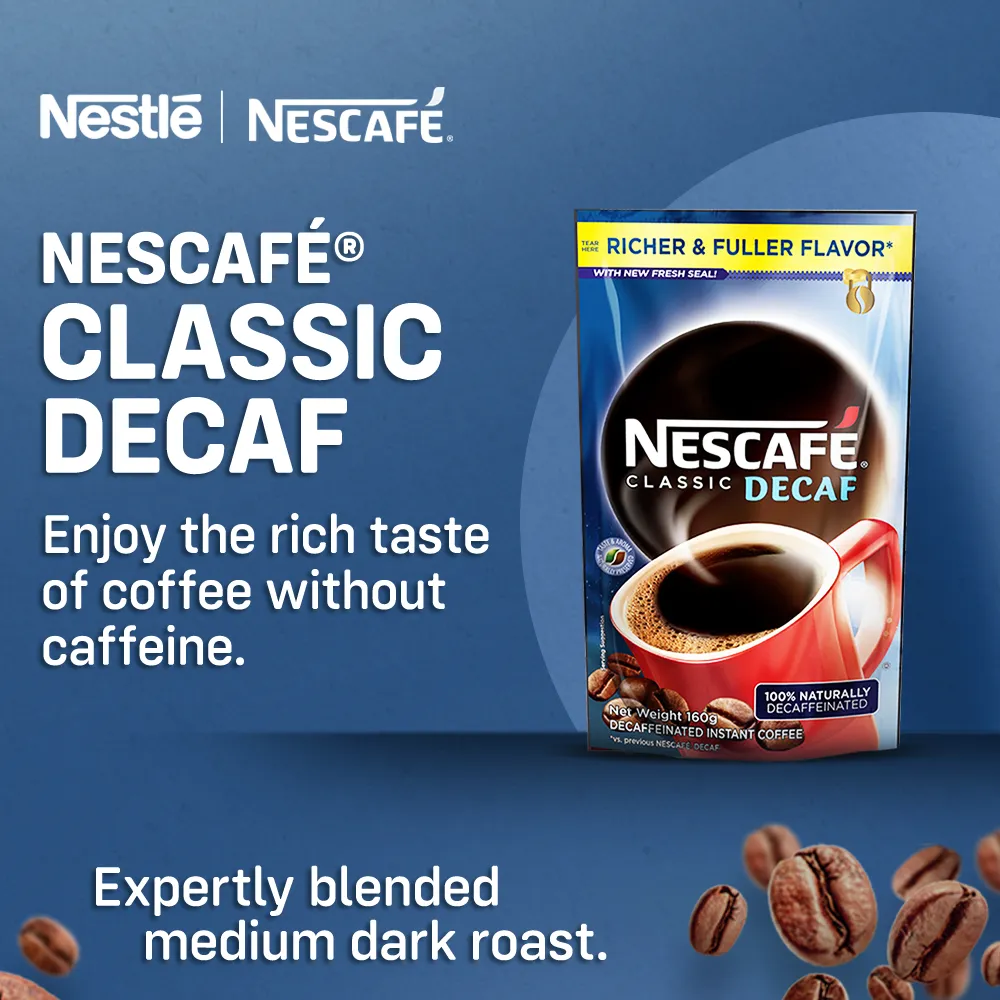 NESCAFE CLASSIC DECAF Instant Coffee 80g - Pack of 2 | Lazada PH