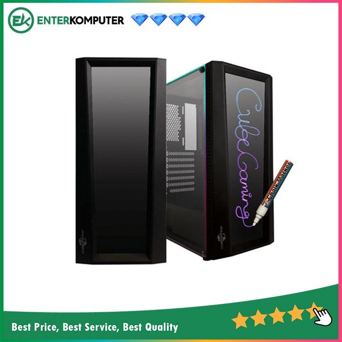 Casing CUBE GAMING WRITE - ATX - WRITEABLE / Casing PC Gaming | Lazada ...