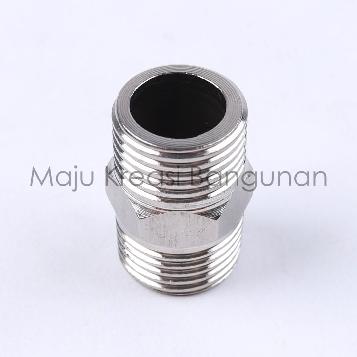 Double Neple Kuningan 1/2 Inch Inci Dobel Nepel Nepple Brass Sambungan ...