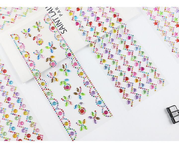 ( Local SG ) Face Rhinestone Gems Sticker - Rhinestone Sticker ...