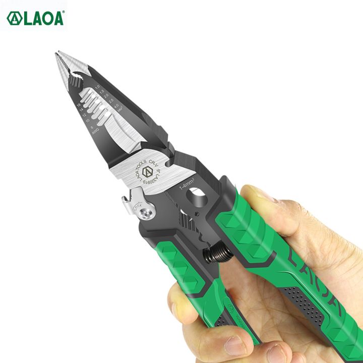 LAOA Electrician Pliers Needle Nose Pliers 9 In 1 For Clamping Screwing ...