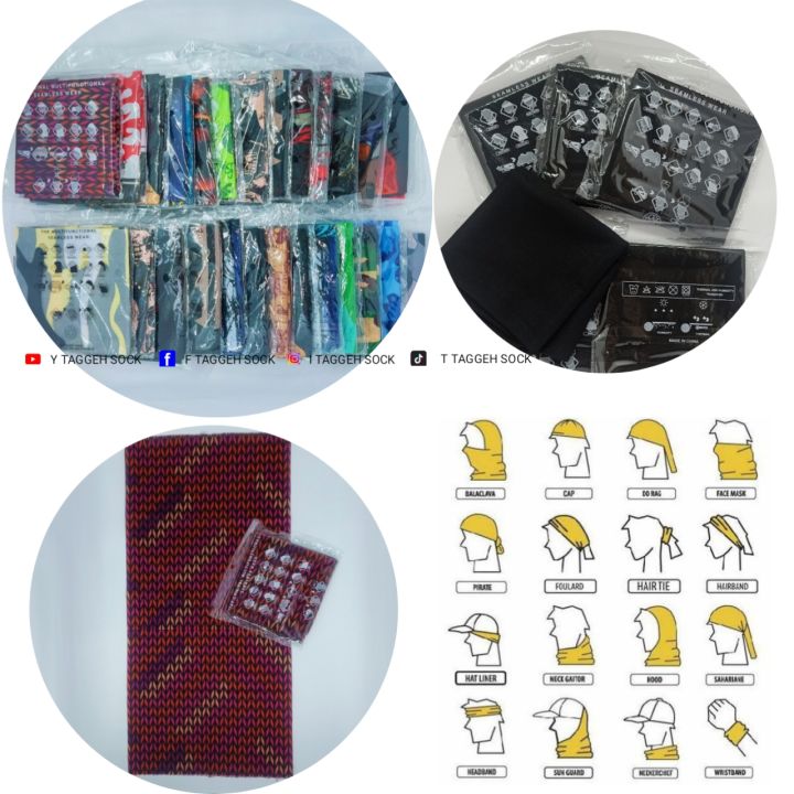 Selusin RP 45.000 | BUFF/BANDANA MOTIF/ MASKER BUFF MULTIFUNGSI | Ada ...