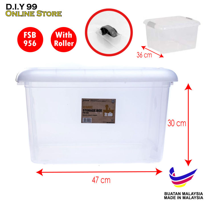 Iconic Storage Box FSB 956 / Storage Box with wheels - Clear ...