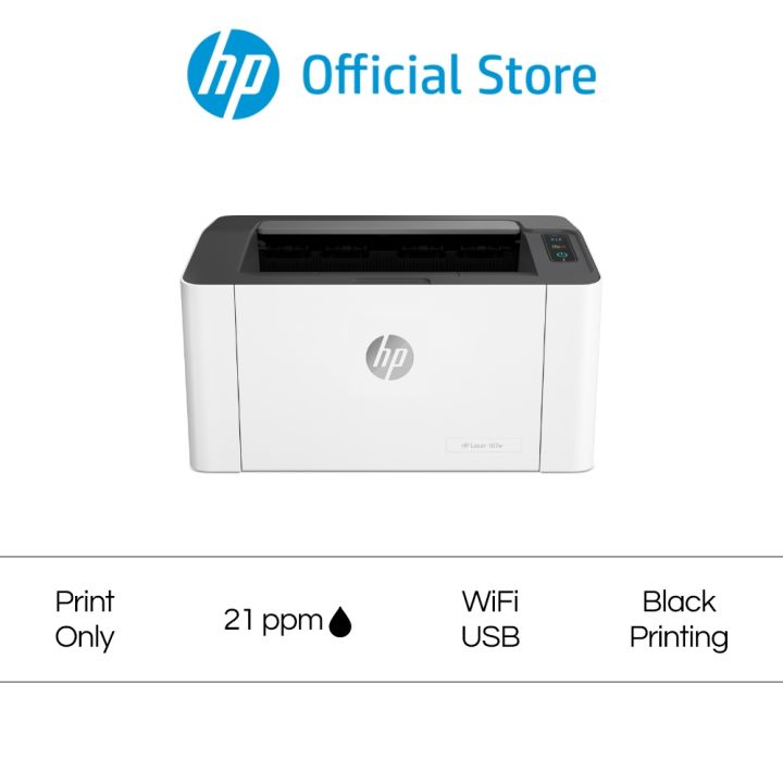 Hp Laser Printer 107w Black White Printer Wireless Usb A4 5560