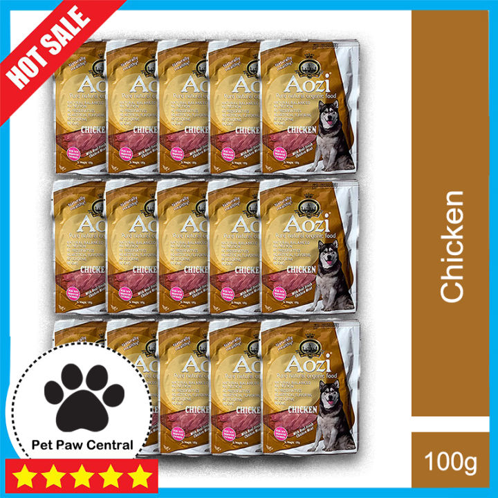 Aozi Organic Wet Dog Food Chicken - 100g Pouch 15 PCS | Lazada PH