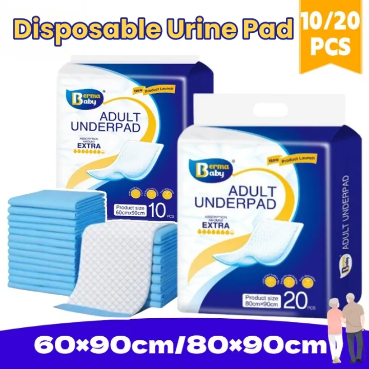 10/20PCS Adult Care Pad Disposable Underpads Adults Foldable Baby ...