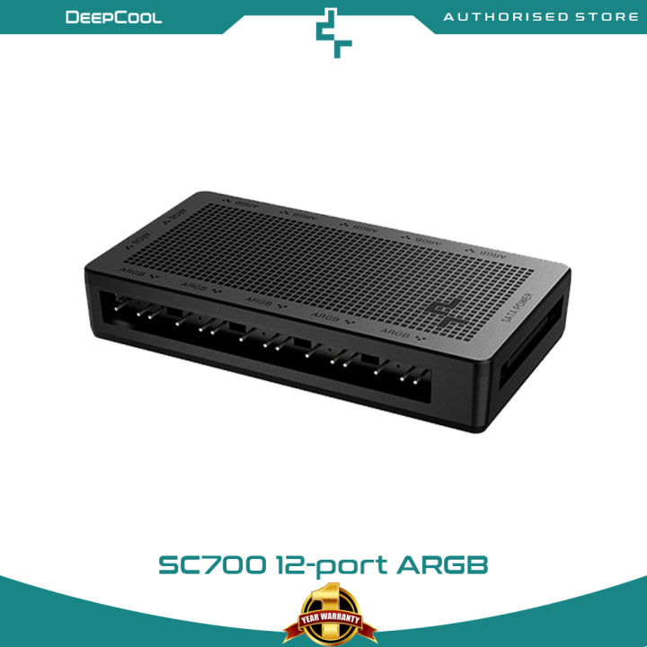 DEEPCOOL SC700 12-port ARGB hub 12 Ports x 3Pin Addressable RGB Hub (R-SC700-BKNSNN-G) | Lazada PH