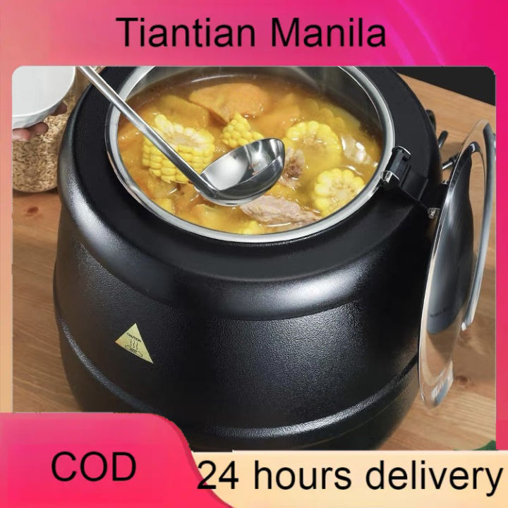 Electric warm soup pot Warm soup pot 10L warm porridge pot Thermal pot ...