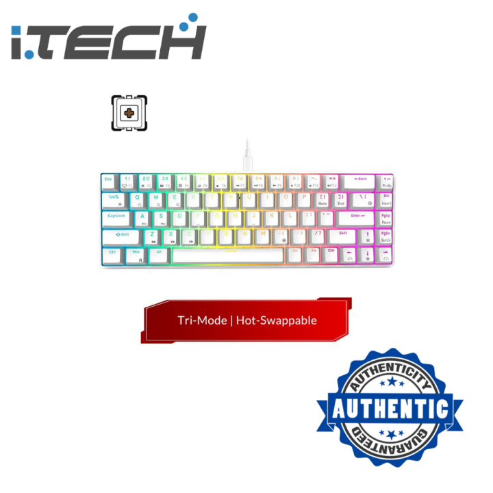 RK Royal Kludge G68 Tri-Mode RGB 68-Keys Hot-Swappable Mechanical ...