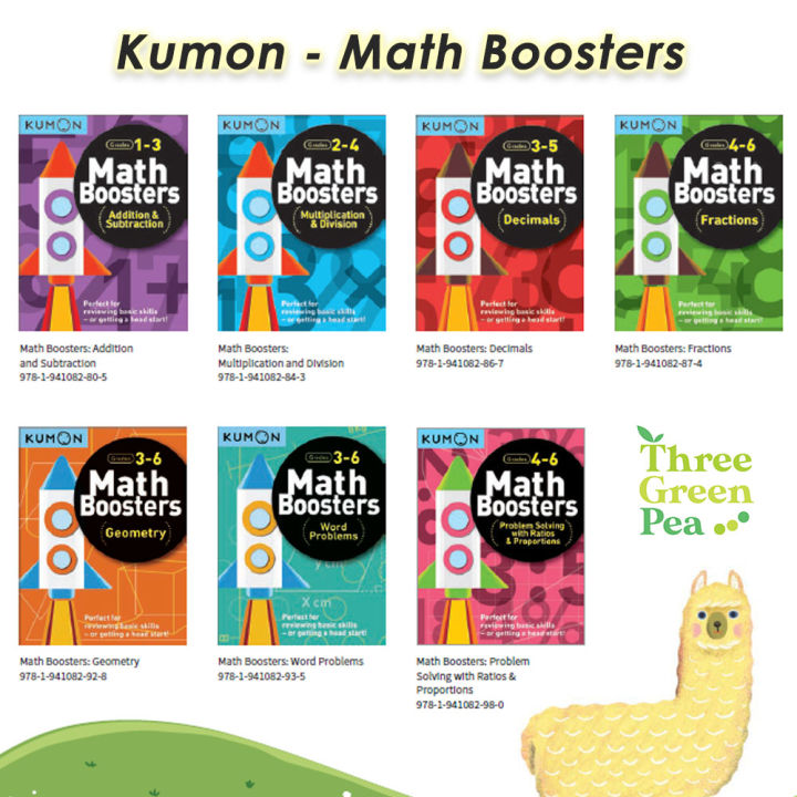Kumon Workbooks - Math Boosters Series for Grade 1 to Grade 6 (Bundle ...