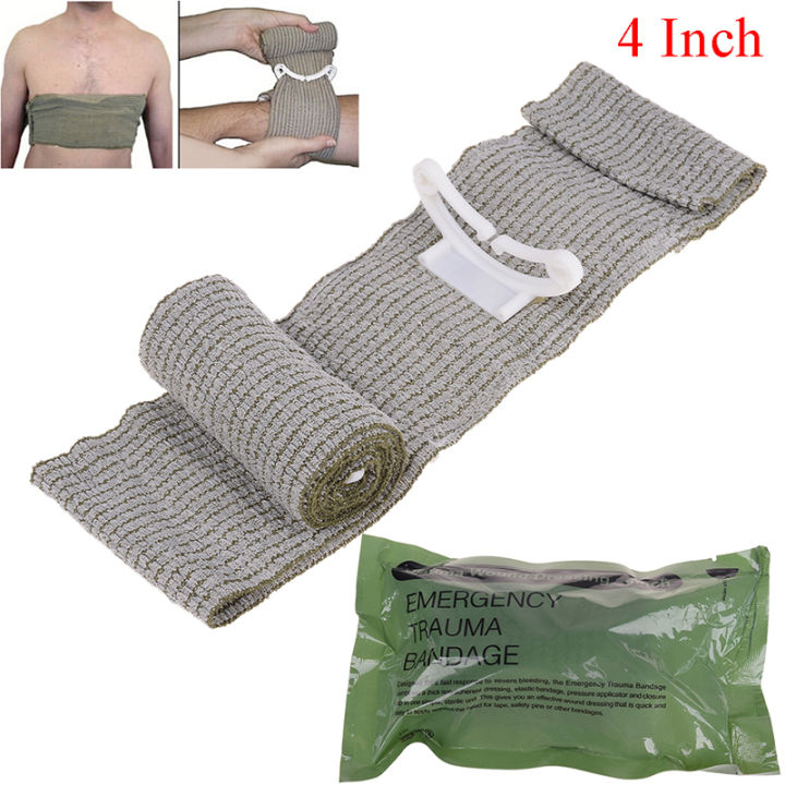 OutdoorLifeE Israeli Bandage 4 inch Sterile Wound Dressing Pressure Bar ...