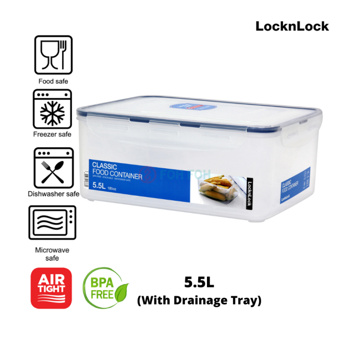 LocknLock 5.5L PP Microwave Airtight Stackable Classic Food Container ...