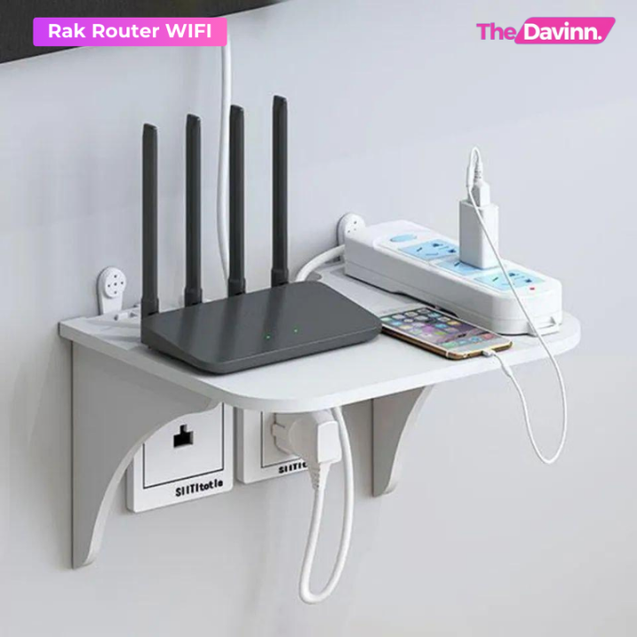 Rak Gantung Dinding Router Wifi Modem Tempat Penyimpanan Set Top Box ...