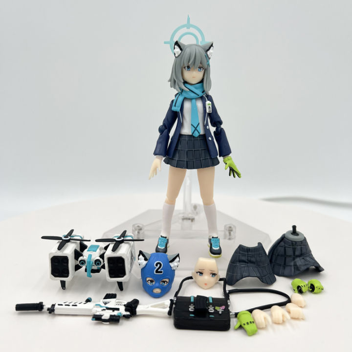 {{ONE}}15cm Figma #567 Blue Archive Shiroko Sunaookami Anime Girl ...