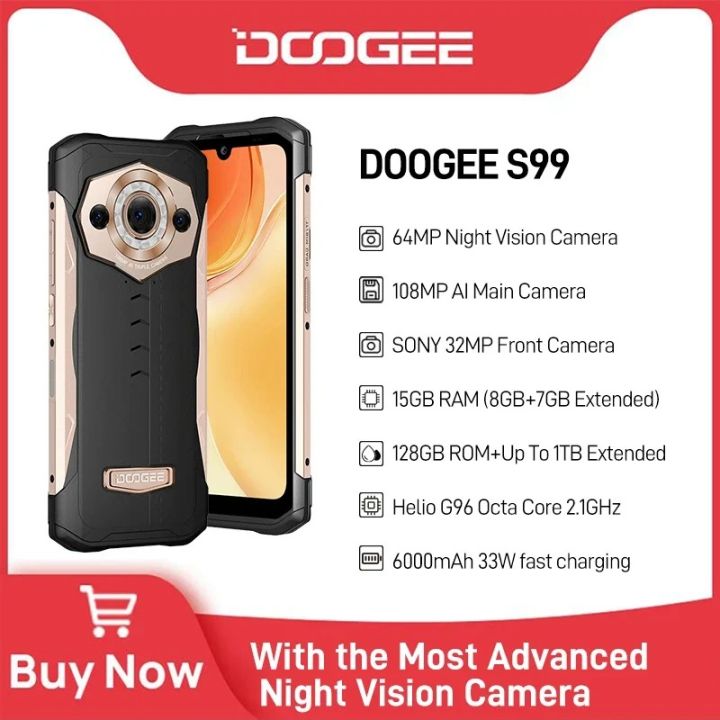 Original DOOGEE S99 Rugged Phone 6.3" 108MP Ai Main Camera 8GB+128GB ...