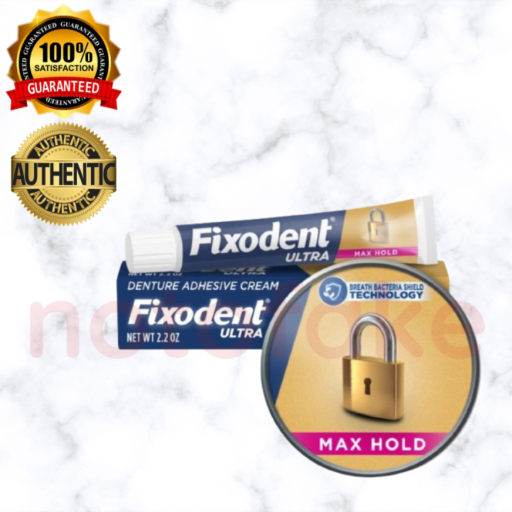 FIXODENT ULTRA MAX HOLD DENTURE ADHESIVE CREAM 62g IMPORTED FROM USA ...