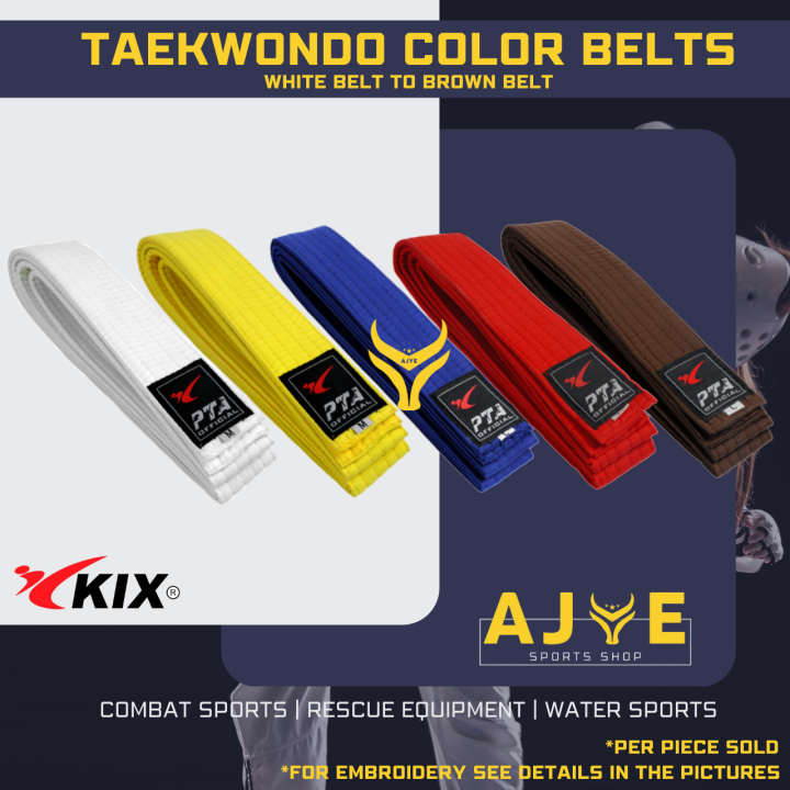 KIX TAEKWONDO BELTS | White to Brown | Lazada PH