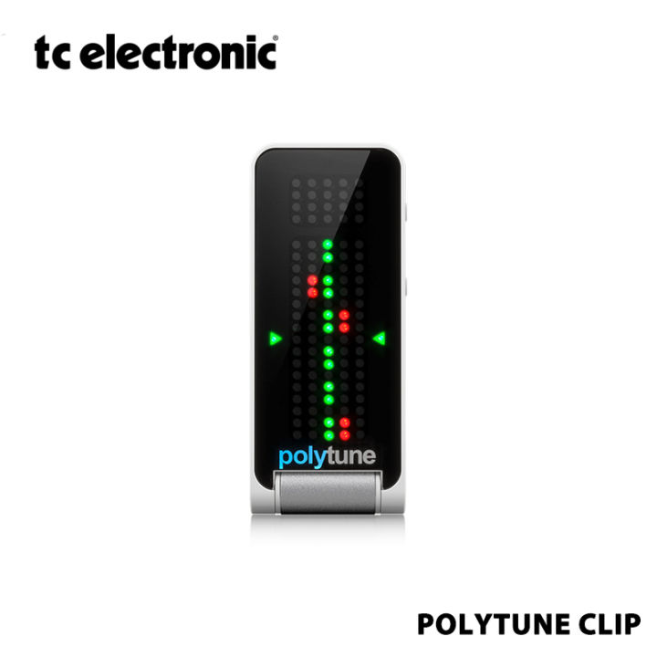 TC Electronic POLYTUNE CLIP Clip-On Tuner with Polyphonic, Strobe and ...
