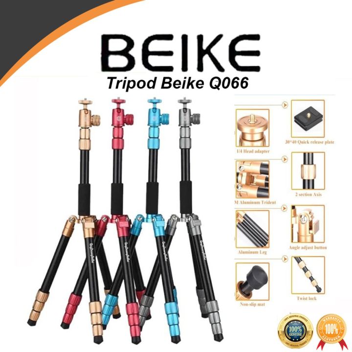 BEIKE Q066 COMPACT TRAVELLING BALLHEAD TRIPOD FOR DSLR MIRRORLESS HP ...