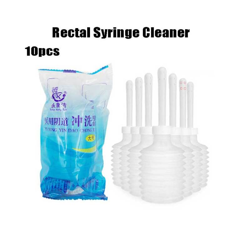 10Pcs/set Disposable Douche Irrigator Enema / Rectal Syringe Cleaner ...