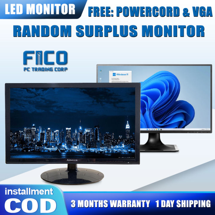 RANDOM BRAND WIDESCREEN ORIGINAL MONITOR 20|22|23|24 INCH "PRELOVED ...