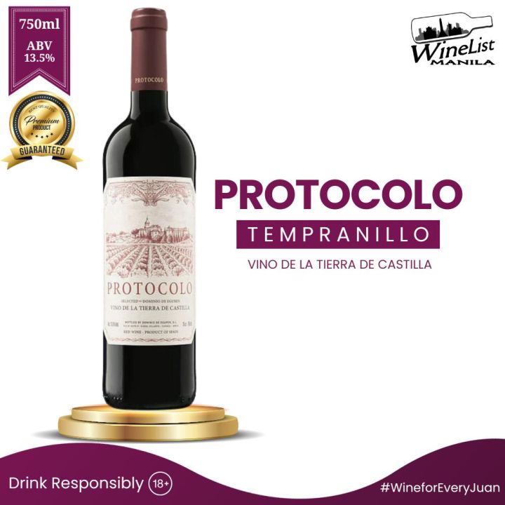 Protocolo Tempranillo | Vino de la Tierra de Castilla, Spain | Red Wine ...