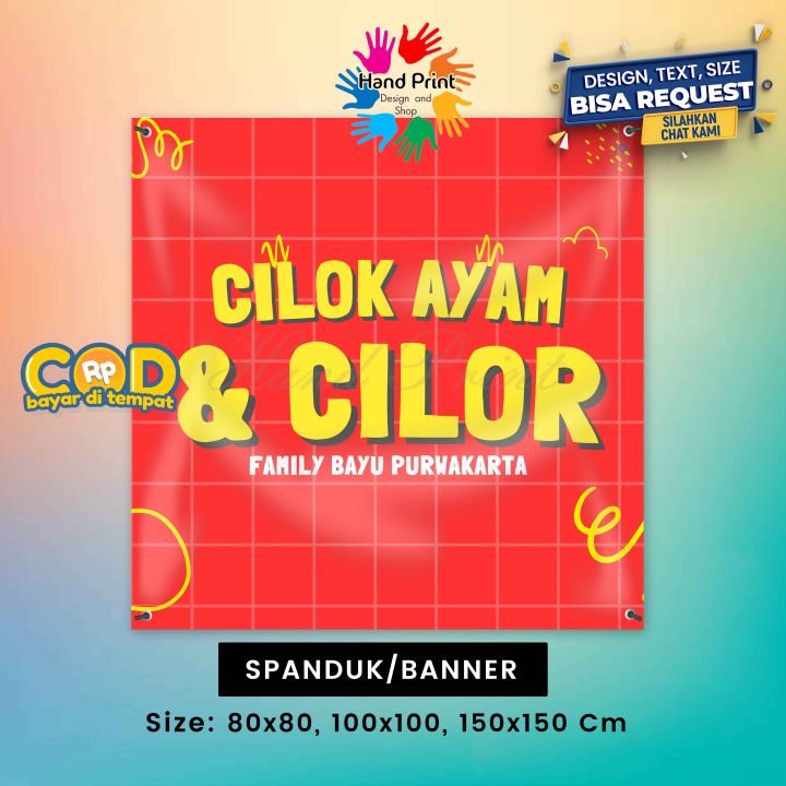 Cetak Spanduk Banner Jualan Cilok Ayam Dan Cilor MMT Spanduk Custom ...