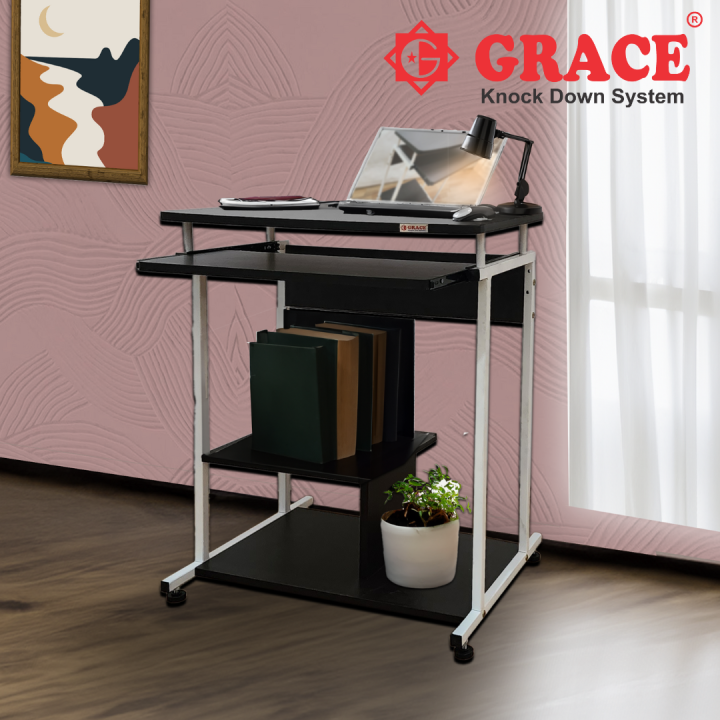 MEJA KOMPUTER ATAU MEJA KERJA RUMAH TINGKAT LAPTOP FURNITURE MINIMALIS ...