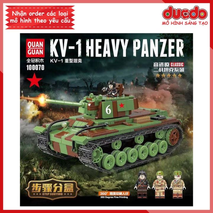Lắp ɡhép Siêu tank Panzer KV-1 của Liên Xô - Đồ chơi Xếp hình Mô hình ...