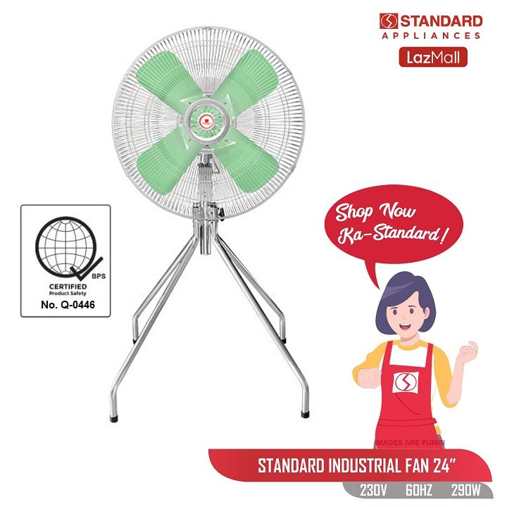 Standard Industrial Stand Fan SHF-24 | 24" Metal Blade Industrial Stand ...