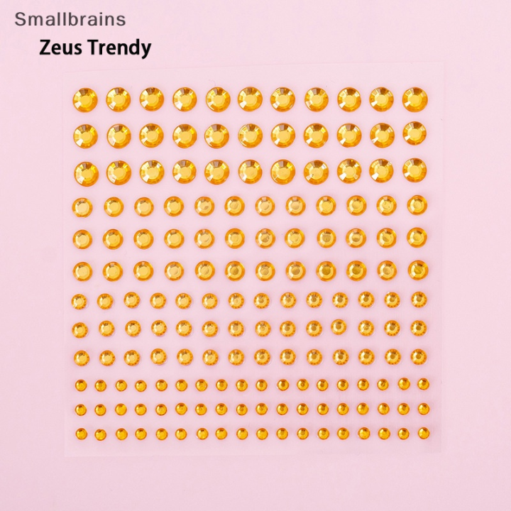 QIAN TI ZI Smbr 1 Sheet of 165 Modelled Gem-Self-Platinum Face Glue ...