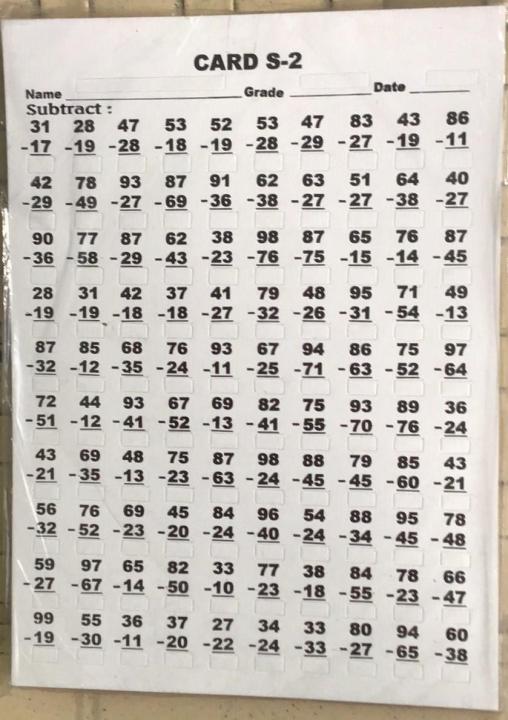 Window Drill Card S2 ( 50 copies ) | Lazada PH