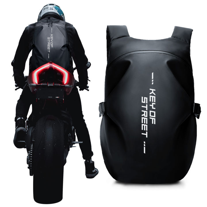 Motorcycle Backpack,Waterproof Helmet Backpack for Men, Motorcycle ...