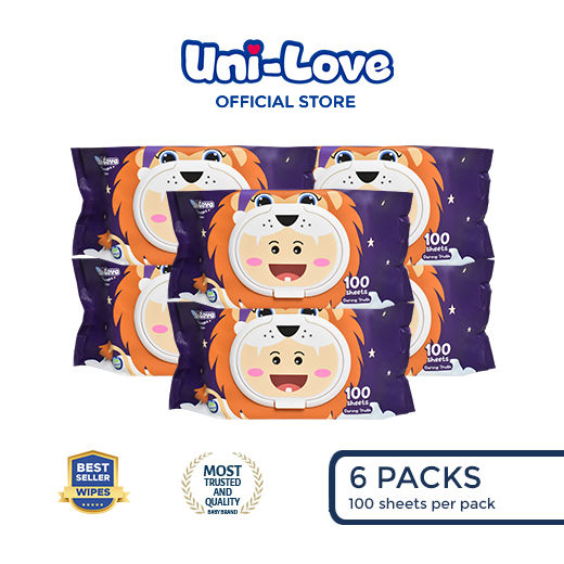 UniLove Slumbernight Baby Wipes (Daring Truth) 100's Pack of 6 | Lazada PH