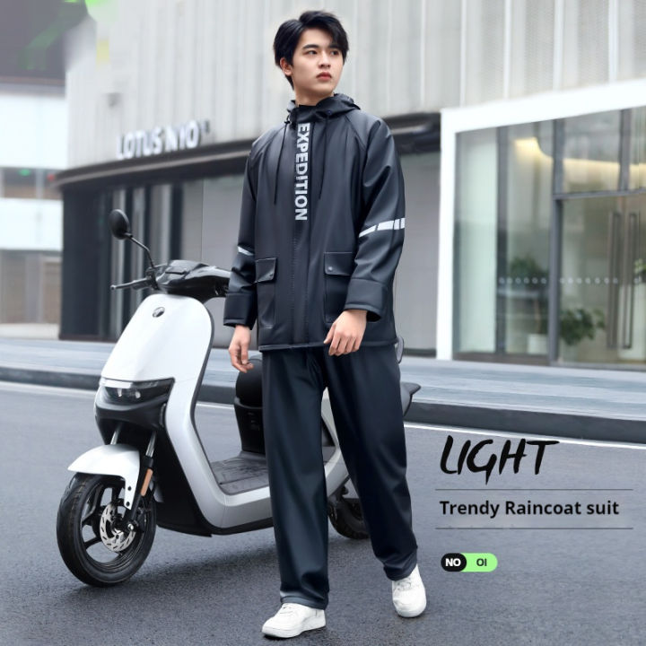 Muse Harbor pvc split raincoat rain pants set, takeaway waterproof ...