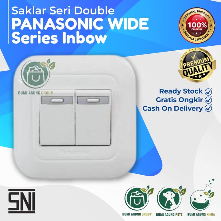 Saklar Seri Double PANASONIC Wide Series IB Inbow | Lazada Indonesia