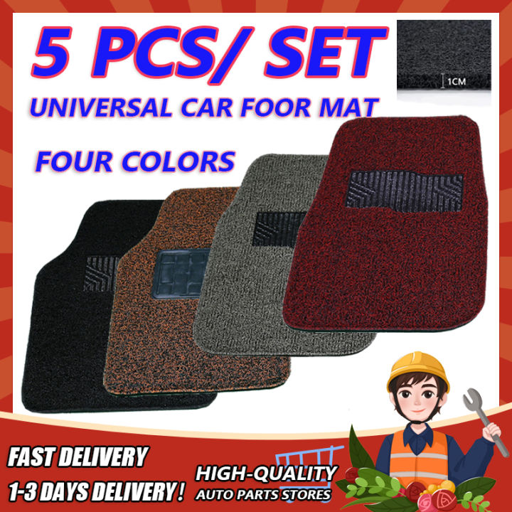 5 Pcs/set Universal Car Mat Carpet Floor Mats car auto floor mats ...