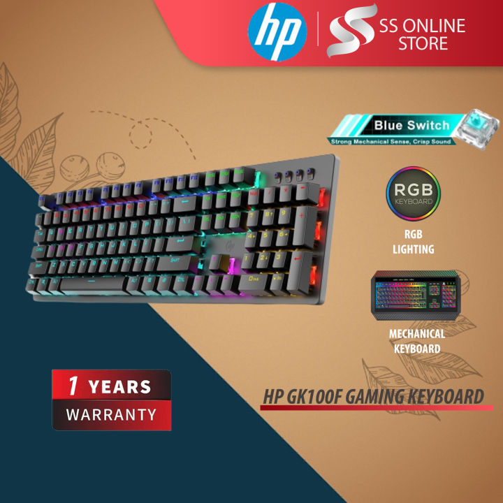 [SS ONLINE STORE] HP GK100F RGB Backlight Gaming Keyboard With 104 Keys ...