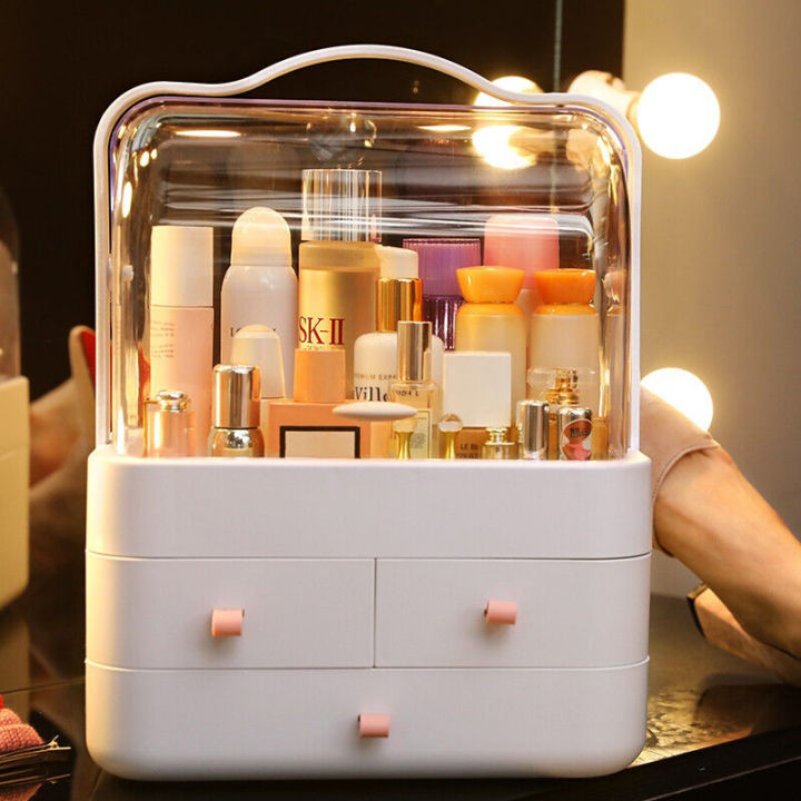 G-17 Modern Transparent Cosmetic Makeup Box Dustproof Skin Care Storage ...