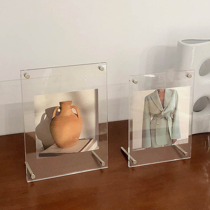 Transparent Acrylic Set-up Photo Frame Creative Ins Wind Desktop ...