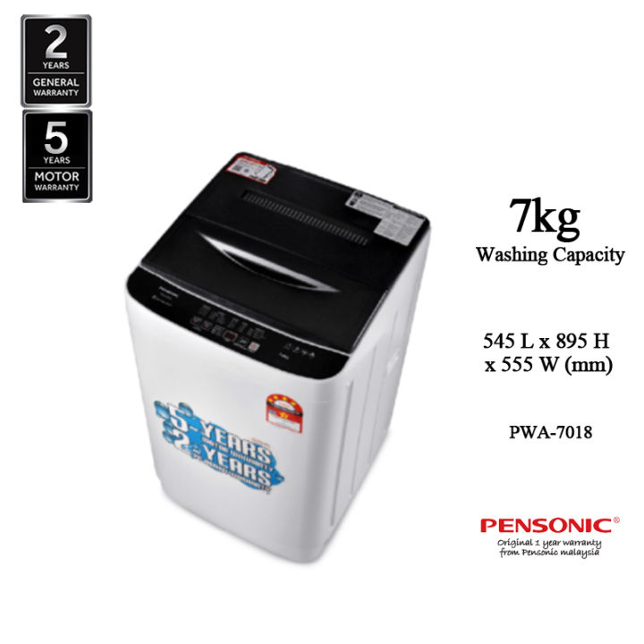 Pensonic 7KG/11KG Top Load Washing Machine Washer (PWA-7018/PWA-1101X) Mesin Basuh Auto/洗衣机 | Lazada