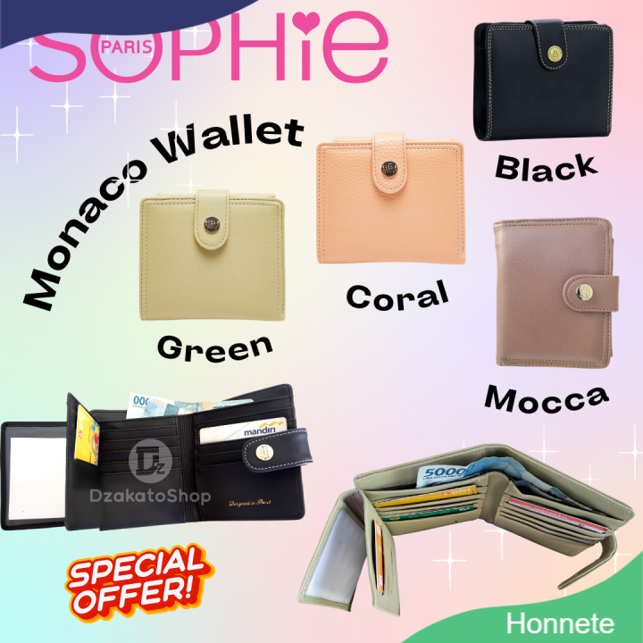 Dompet Cewek Sophie Martin Paris Monaco Hitam Coral Mocca Hijau Wanita ...