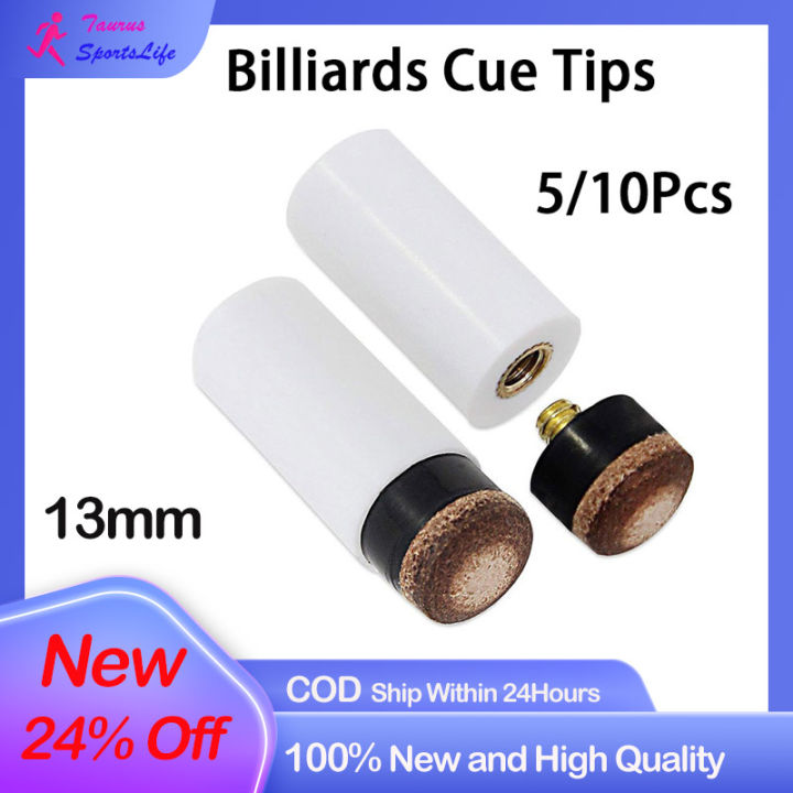 5/10Pcs 13mm Pool Cue Tip Polystyrene Billiards Cue Tips With Screws ...