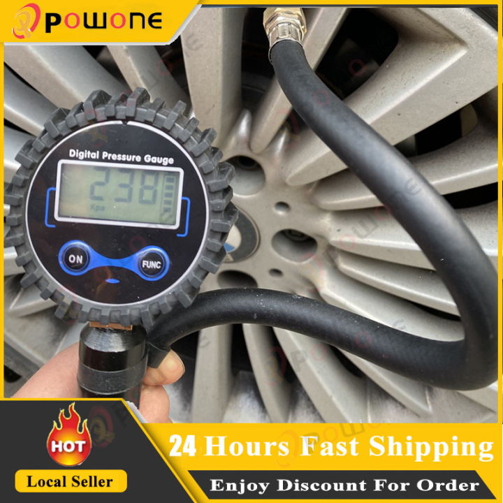 Digital Car Tire Air Pressure Inflator Gauge LED Display Car Tire ...