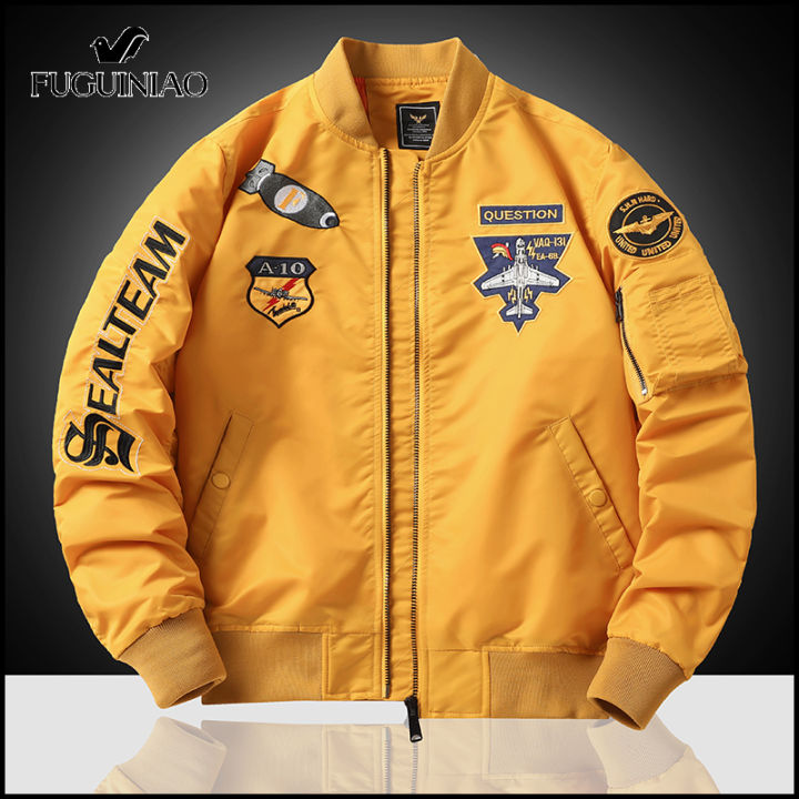 FUGUINIAO Spring Bomber Jacket Men Military Windbreaker Pilot Jackets ... FUGUINIAO Spring Bomber Jacket Men Military Windbreaker Pilot Jackets ...