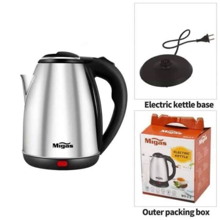 Migas Electric Kettle 2.0L Stainless Kettle Heat Water Boiler 220V ...